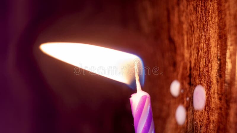Cinemagraph of a Small Candle with Burning Flame Stock Video - Video of ...