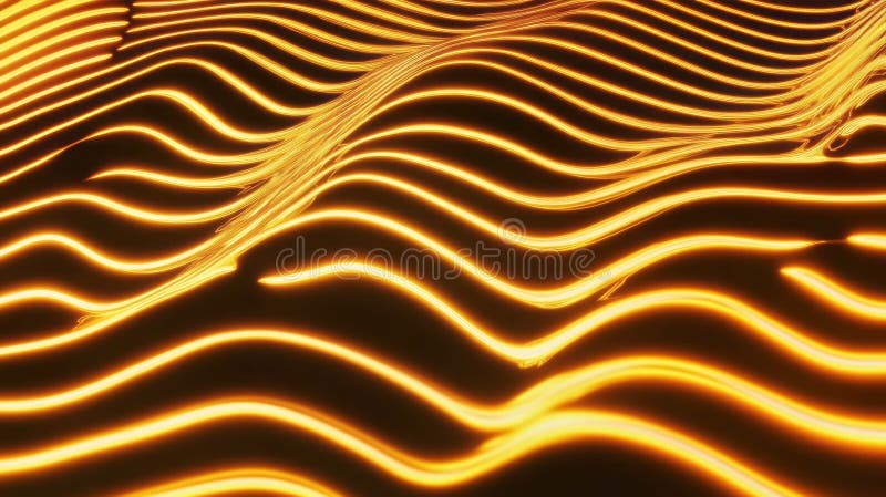 Cinematic Abstract Chaos with Wavy Patterns and Golden Glow for Modern ...