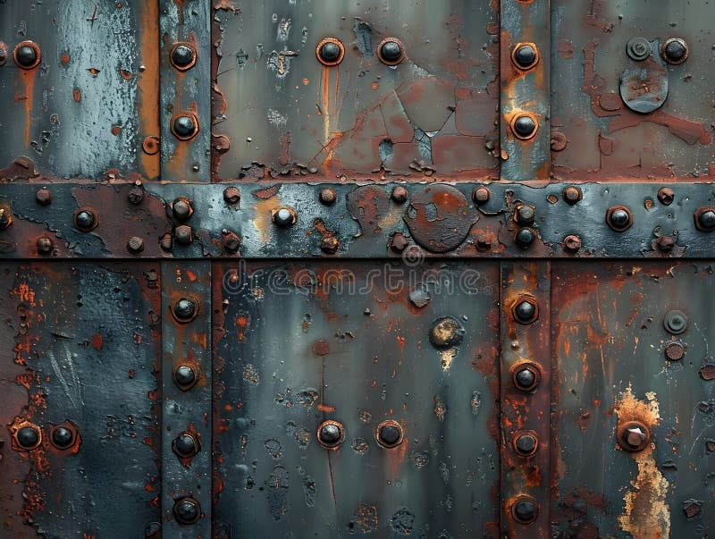 Cinematic Capture of Aged Weathered Metal Surfaces Showcasing Complex ...