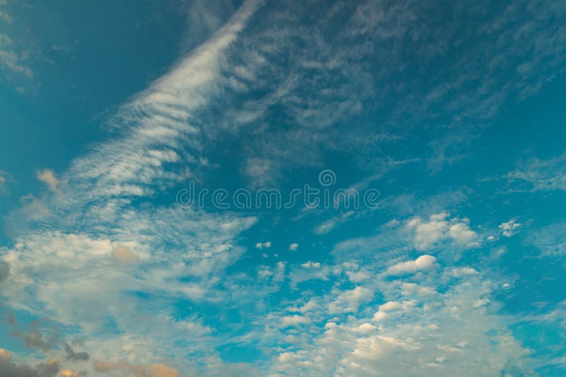 Cinematic Cloud Sky. Natural Sky Beautiful and Cinematic Sunset Texture Background. Breathtaking ...
