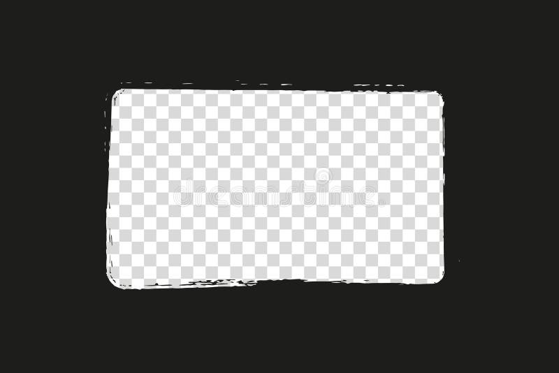 Cinematic Frame in Old Design on Transparent Background. Vector. Stock ...