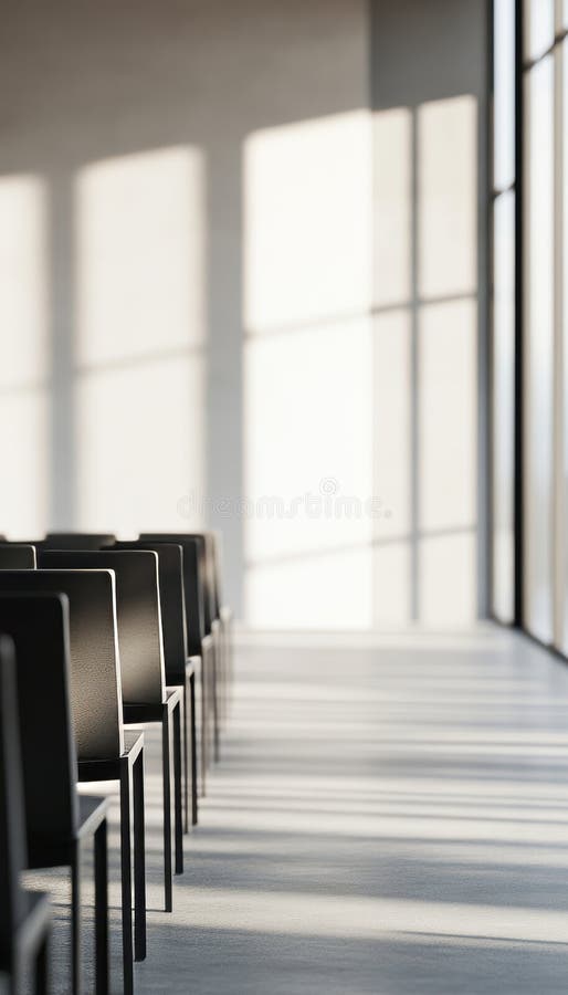 Cinematic Framing of a Modern Studio S Empty Seating Area for Vertical ...