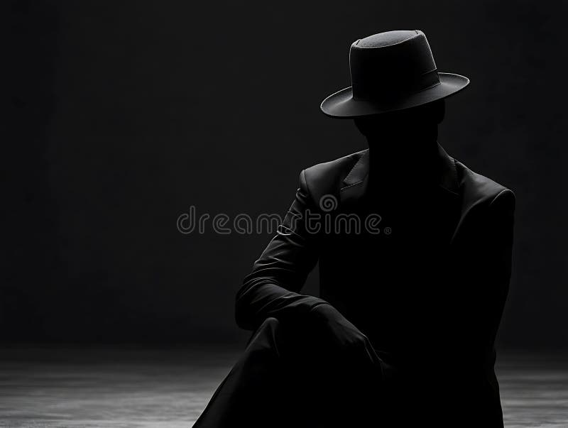 Cinematic Interview Mood with Hidden Face and Backlighting. Stock Photo ...