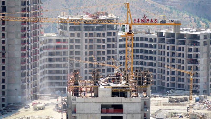 8K Building Construction Site Time-Lapse Stock Footage - Video of ...