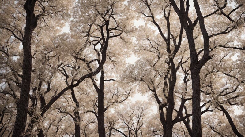 An Cinematic Movie Scene Includes Several Trees in a Land Stock ...