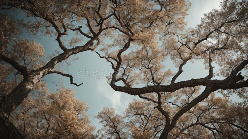 An Cinematic Movie Scene Includes Several Trees in a Land Stock ...