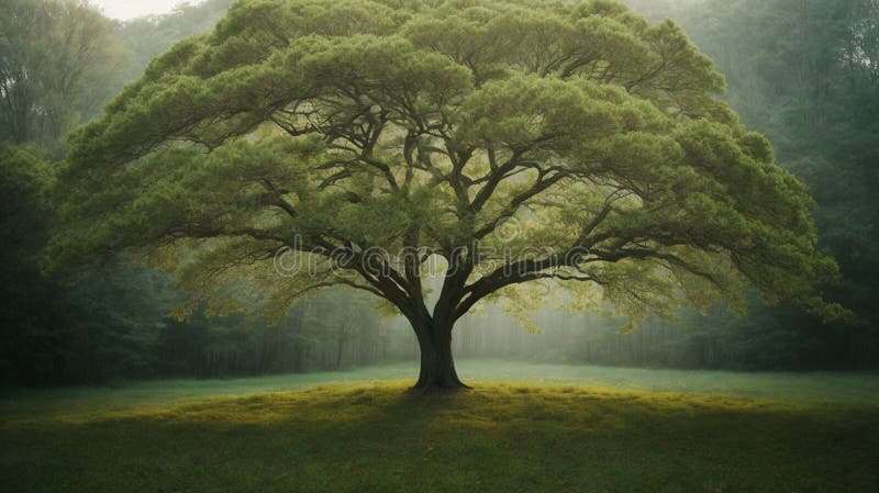 An Cinematic Movie Scene Includes Several Trees in a Land Stock ...