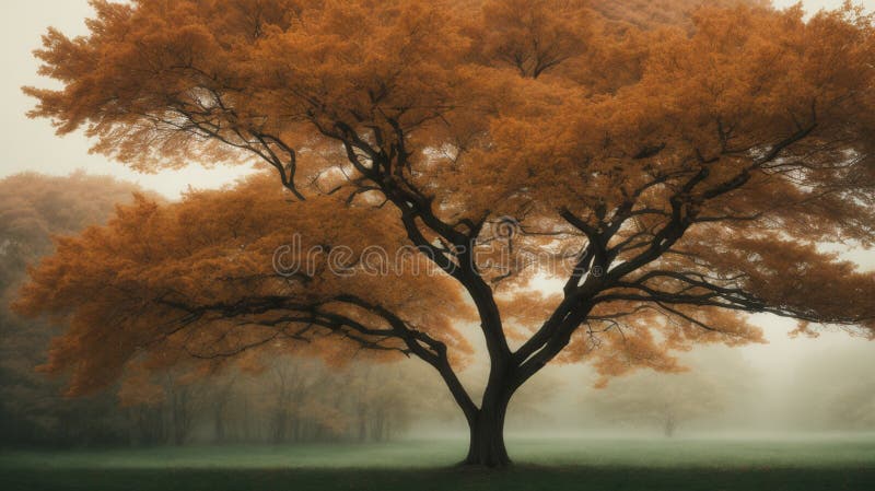 An Cinematic Movie Scene Includes Several Trees in a Land Stock ...