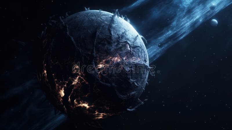 Cinematic Night View of Primordial Darkness Embodying Stock ...