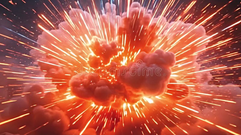 Cinematic Particle Explosion, Massive Cloud Bursting with Energy ...