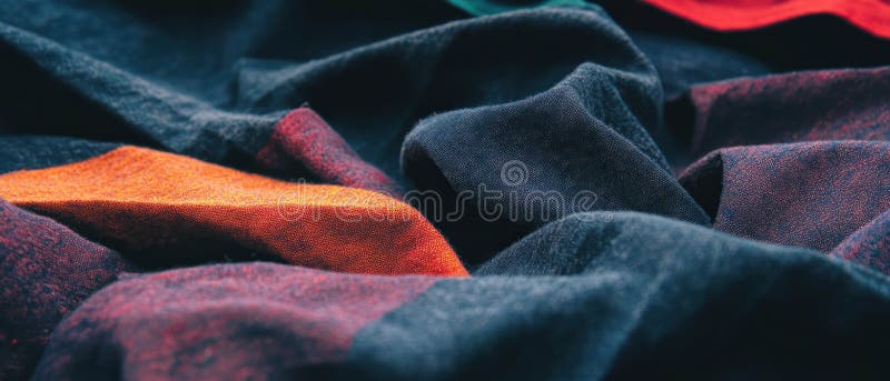 Cinematic Pattern Texture Showcasing Layered Fabric with Vibrant Colors ...