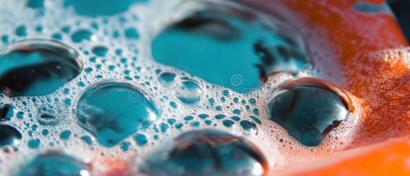 Cinematic Pattern Texture Showcasing Soft Bubbles in Vibrant Water ...