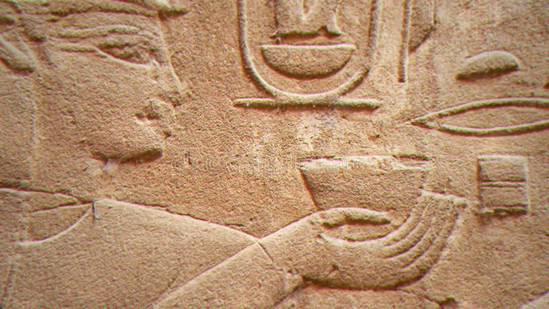 Presentation of Ancient Egyptian Remains with Slide Projector. 04 Stock ...