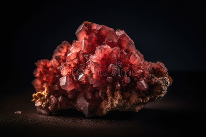 Cinematic Rhodochrosite Mineral on Plain Background for Posters and Web ...