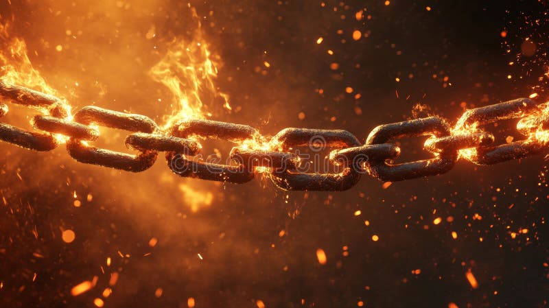 Cinematic Scene of Ultra Realistic 3d Rendering of Heavy Iron Chains ...