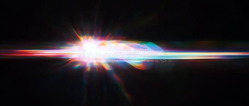 Cinematic Smoke Overlay Texture with Dramatic Lens Flares at Black ...