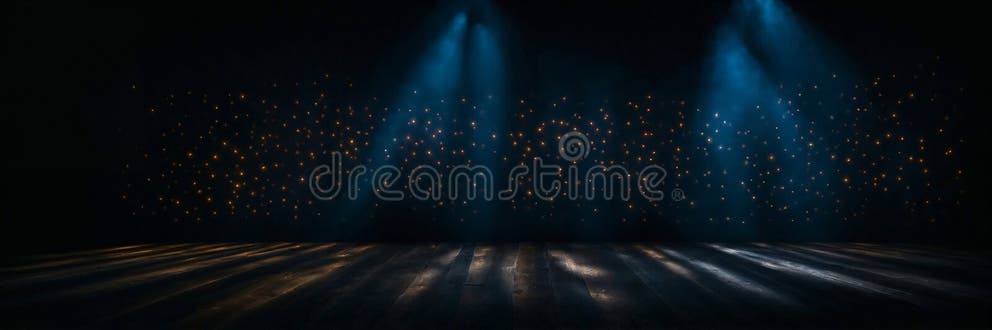 Cinematic Stage with Projectors for Backdrop and Presentation Stock ...