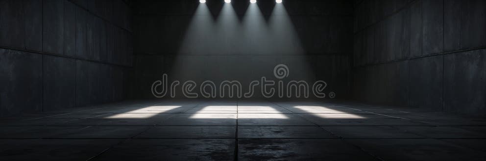 Cinematic Stage with Projectors for Backdrop and Presentation Stock ...