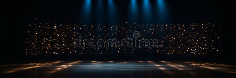 Cinematic Stage with Projectors for Backdrop and Presentation Stock ...