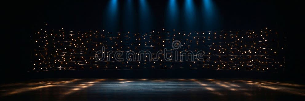 Cinematic Stage with Projectors for Backdrop and Presentation Stock ...