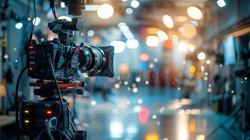 Cinematic Studio Scene Captured from an Unconventional Angle Showcasing ...