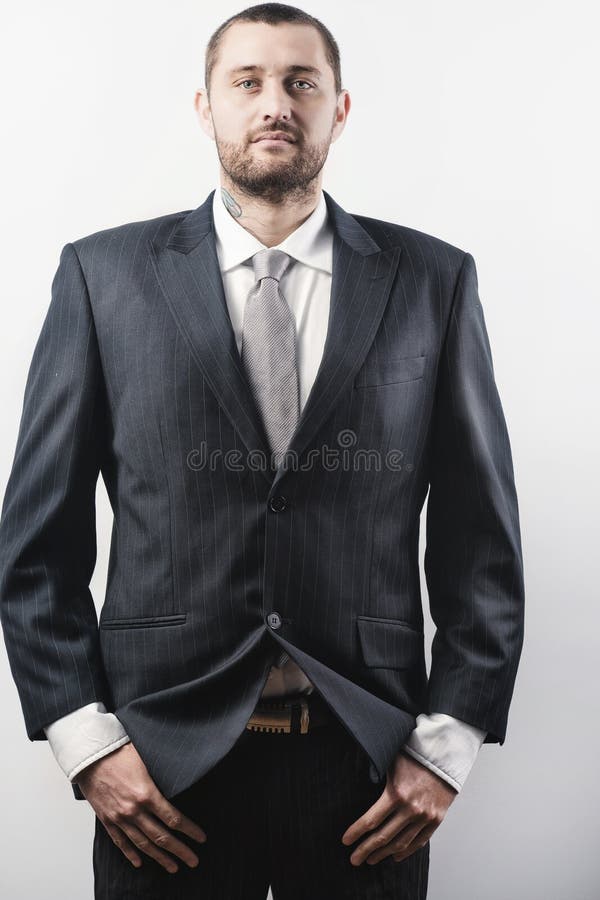 Cinematic Style Studio Portrait of a Man Stock Image - Image of ...