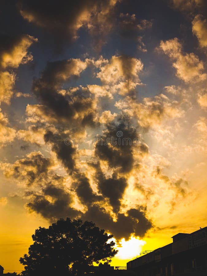 Cinematic Sunset stock photo. Image of cinematic, sunset - 258761494