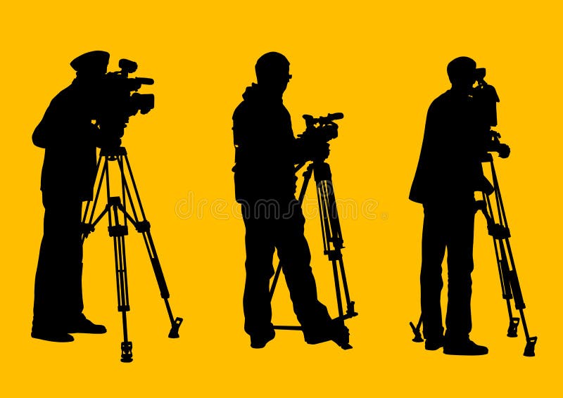 Operatore Di Ripresa Al Lavoro Illustrazione Vettoriale - Illustrazione ...