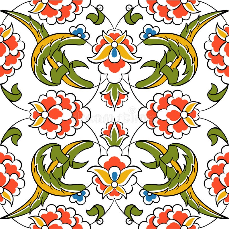 Ottoman Ancient Turkish Patterns Stock Vector - Illustration of style ...