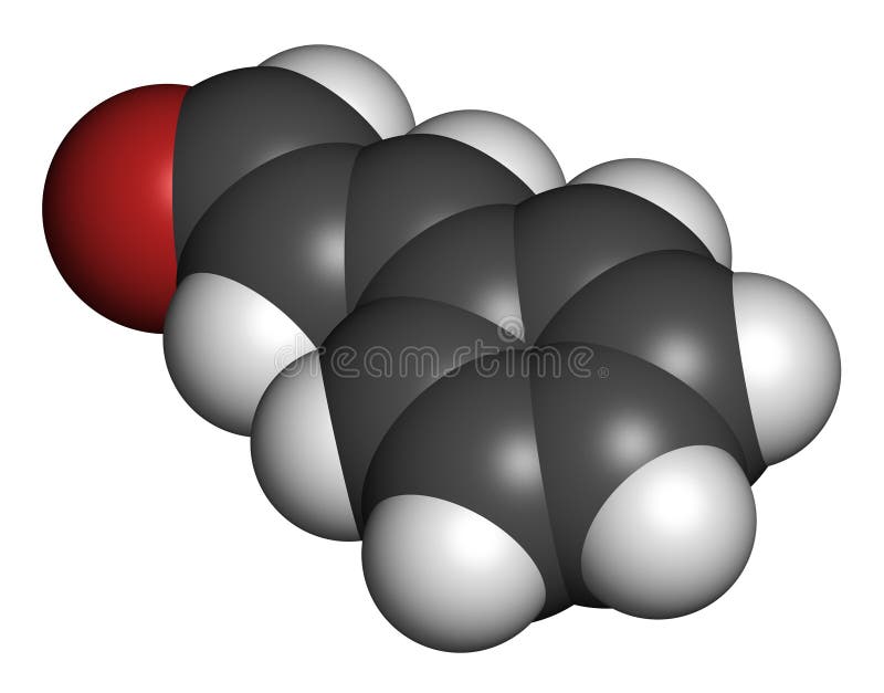 Cinnamaldehyde Cinnamic Aldehyde Cinnamon Flavor Molecule. 3D Rendering ...