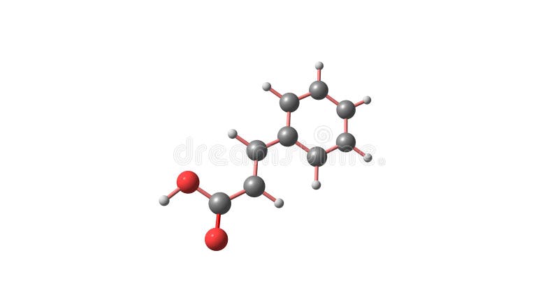 Cinnamic Acid Molecular Structure Isolated on White Stock Illustration ...