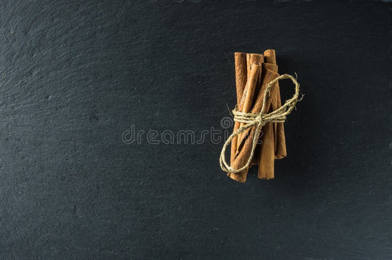 Cinnamon on the Background of Slate Stock Photo - Image of wooden ...
