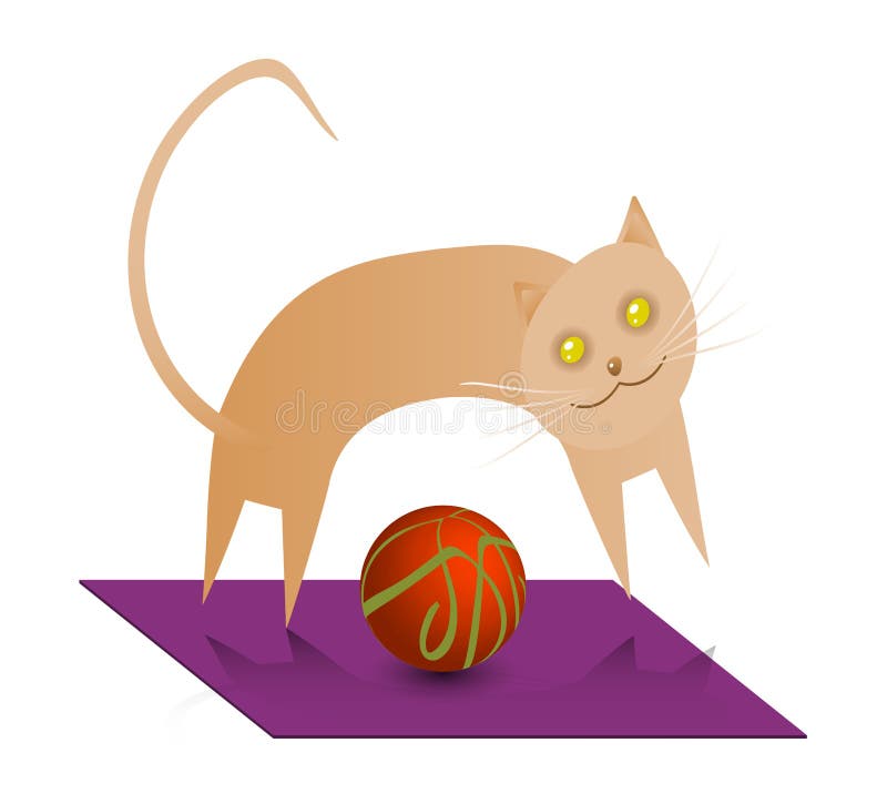 Cinnamon Cat stock vector. Illustration of design, brown - 14139659