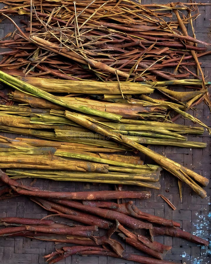 Cinnamon in the Drying Stage Under the Heat of Sunlight Stock Image ...