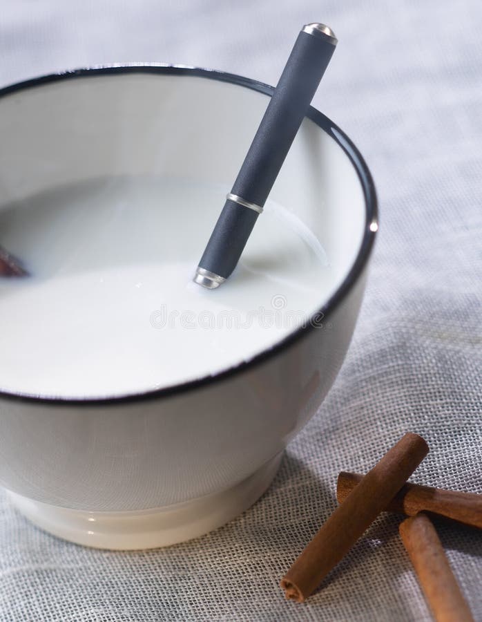 Cinnamon-flavored Rice Pudding Stock Image - Image of selective ...