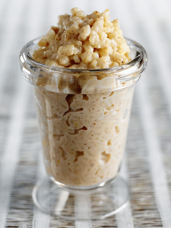 Cinnamon-flavored Rice Pudding Stock Image - Image of selective ...