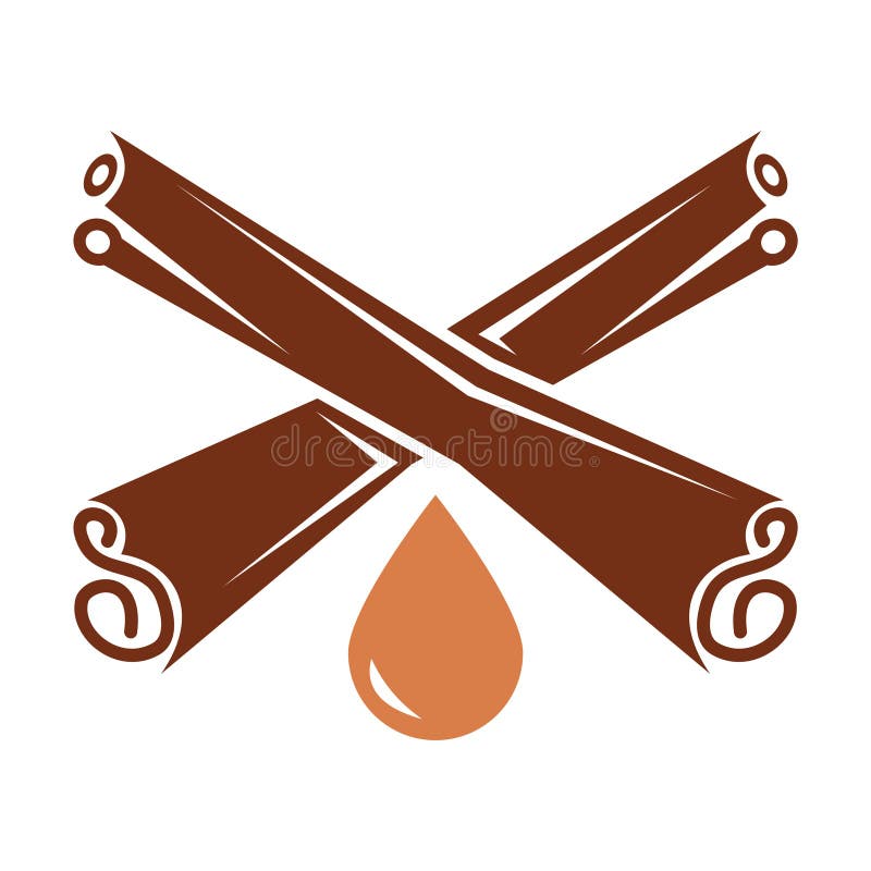 Cinnamon Icon Logo Design Template Stock Vector - Illustration of ...