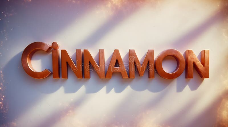 Cinnamon Letters Illuminated by Soft Light Against a Muted Background ...