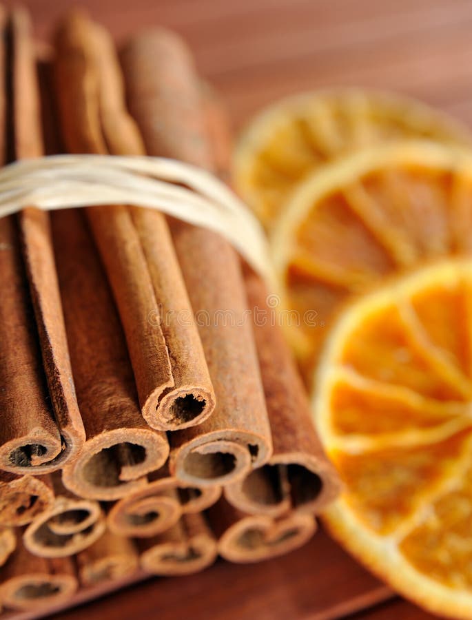 Cinnamon and orange #2 stock image. Image of aromatherapy - 17030853