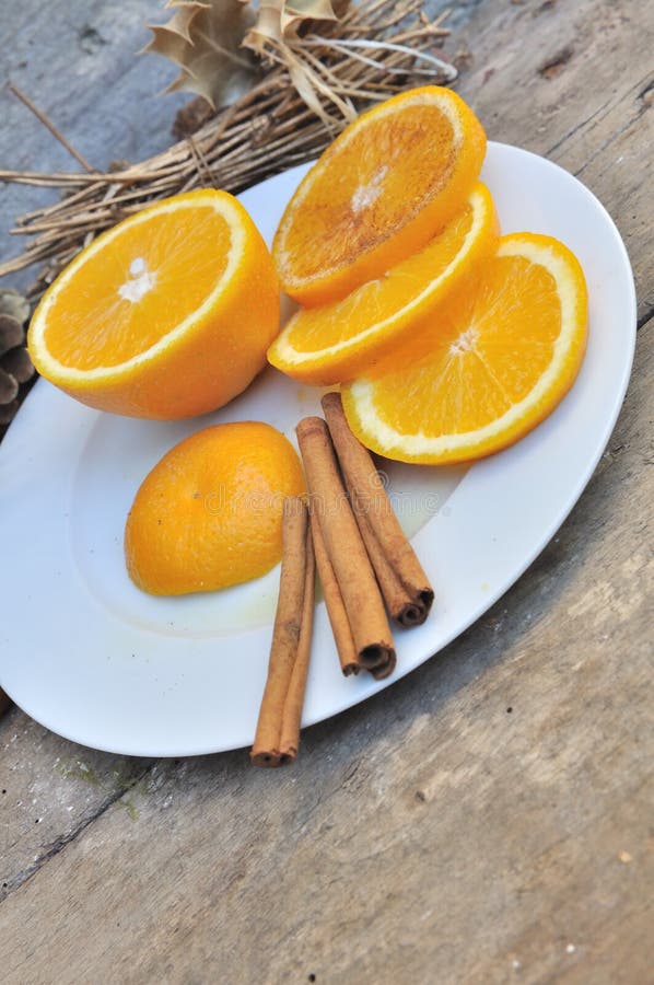 Cinnamon and orange stock image. Image of wooden, organic - 27472111