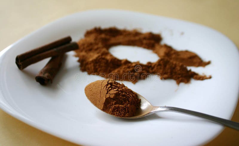 Cinnamon Powder in a Tablespoon. Stock Image - Image of chocolate ...