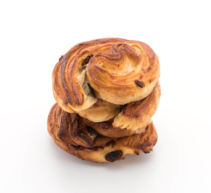 Cinnamon raisin roll stock image. Image of sugar, raisins - 94373473