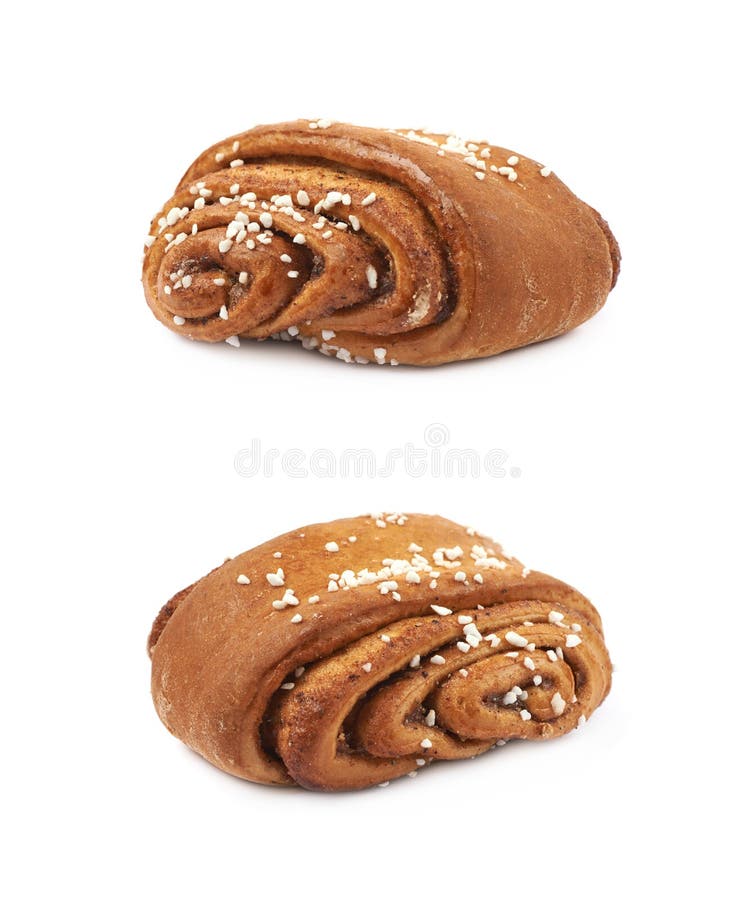 Cinnamon Roll Pastry Bun Isolated Stock Image - Image of gourmet ...