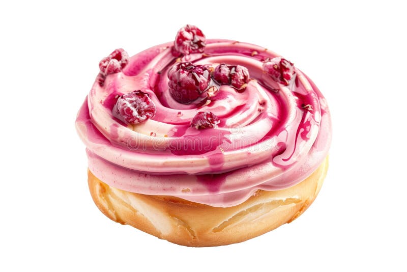 Cinnamon Roll Raspberry Cinnabon Topped with Smooth Icing, Making it ...