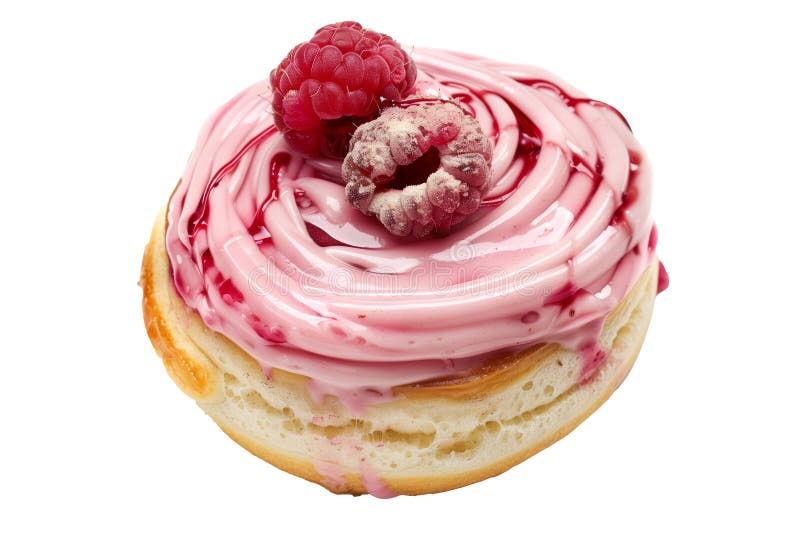 Cinnamon Roll Raspberry Cinnabon Topped with Smooth Icing, Making it ...