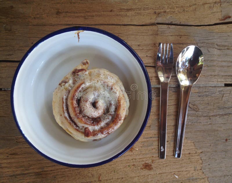Cinnamon roll stock photo. Image of cinnamon, wood, roll - 51030106