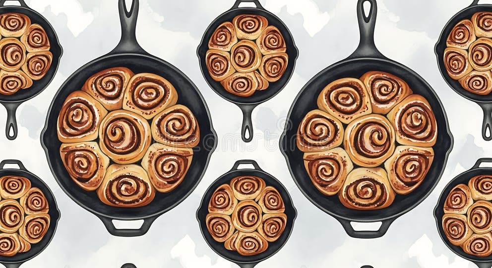 Multiple Cast Iron Skillets Stock Illustrations – 4 Multiple Cast Iron ...