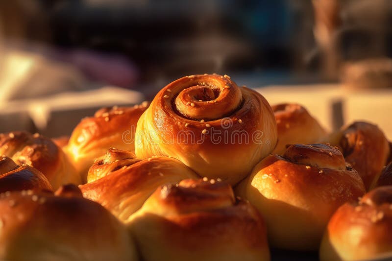 Cinnamon Rolls in a Close-up Shot, Macro Shot - Made with Generative AI ...
