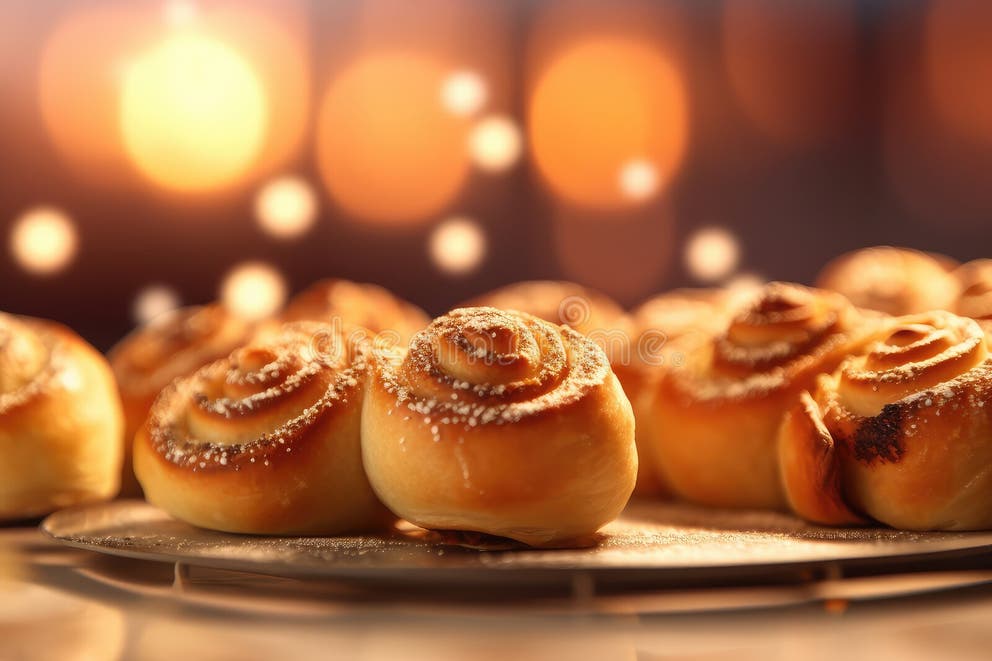 Cinnamon Rolls in a Close-up Shot, Macro Shot - Made with Generative AI ...