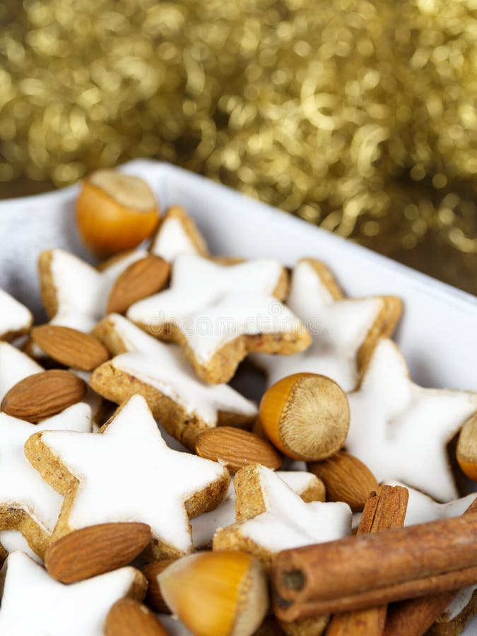 Cinnamon star cookies stock image. Image of beautifully - 46593035